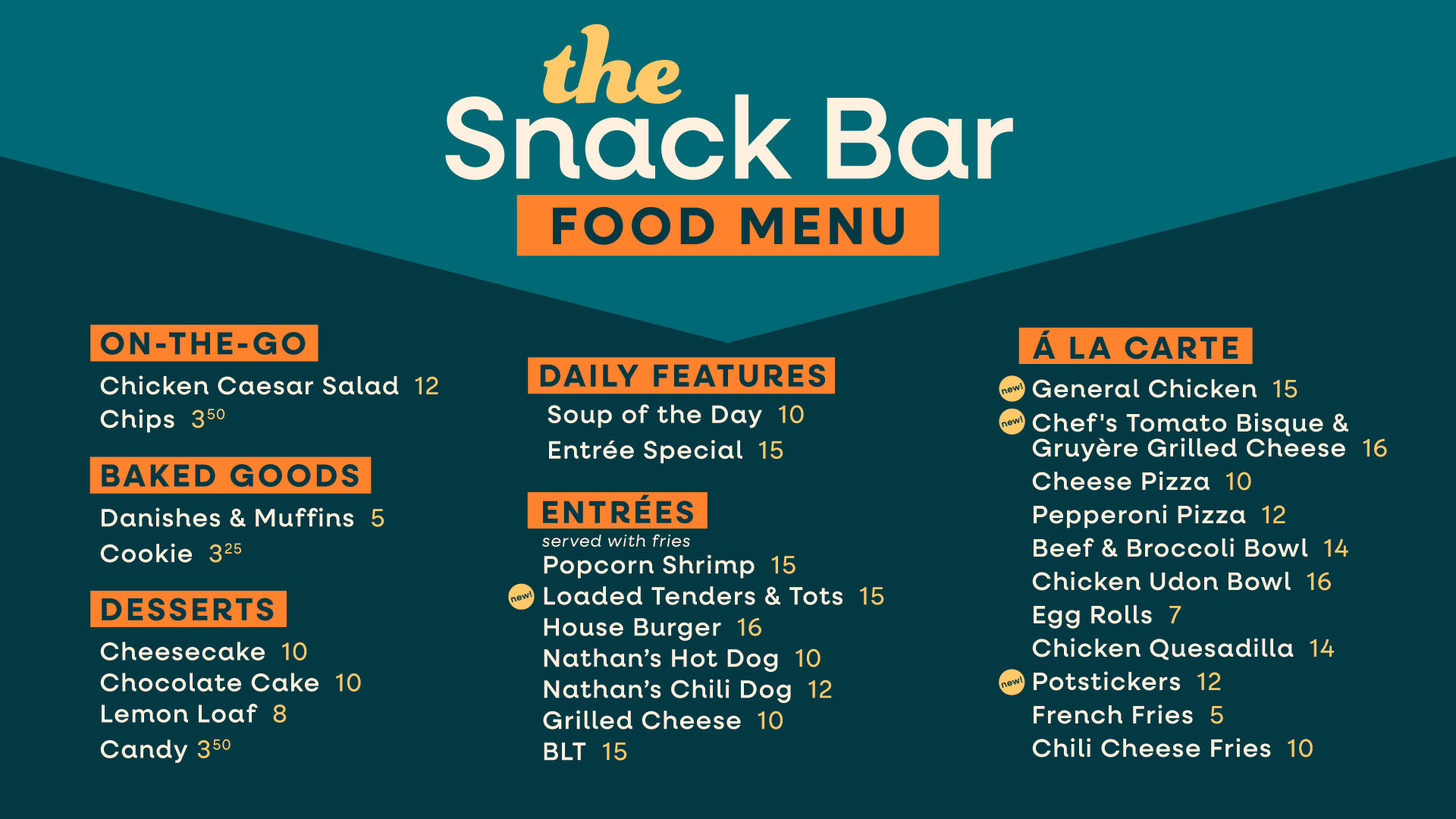 The Snack Bar | Colusa Casino Resort